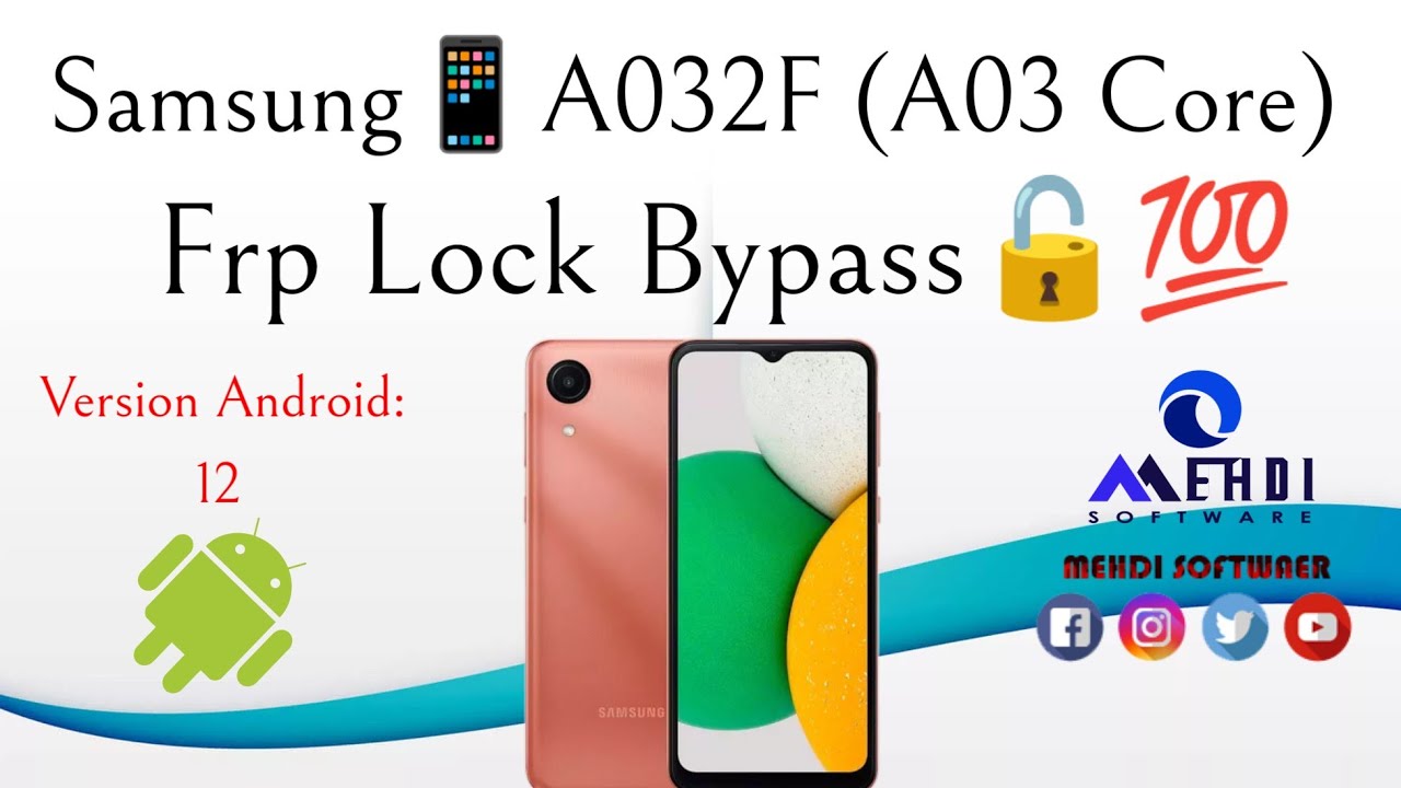 Samsung📱A03 Core (A032F) Frp Bypass Android 11/12 Samsung A032F Google ...