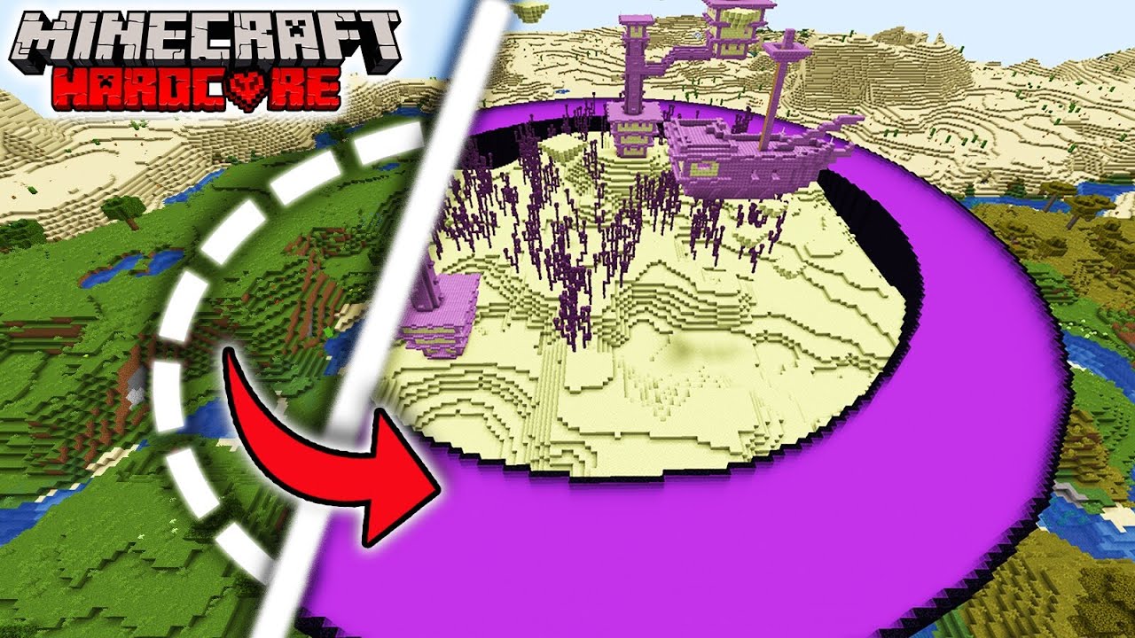 I Transformed the OVERWORLD into the END in Minecraft Hardcore - YouTube