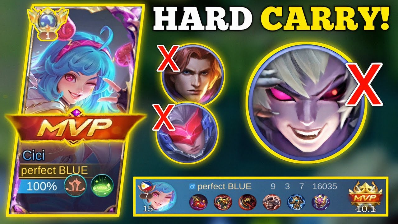 CICI HARD CARRY! | CICI VS. DYRROTH AND CC HEROES! -MLBB🔥 #cici #mlbb # ...