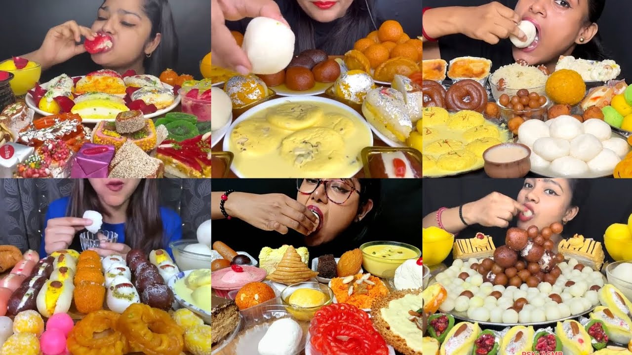 Eating different types of Indian sweets |Foodie Bengali| - YouTube