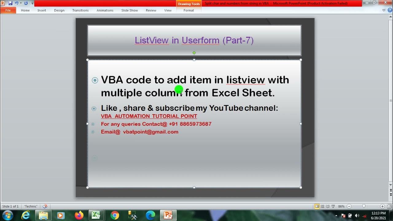 ListView with multiple columns in userform in Excel VBA (Part 7) - YouTube