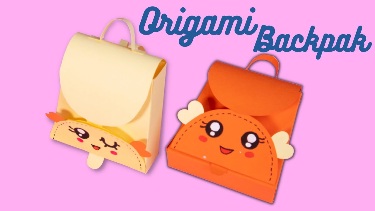 How to Fold a Paper Backpack | Easy Origami - YouTube