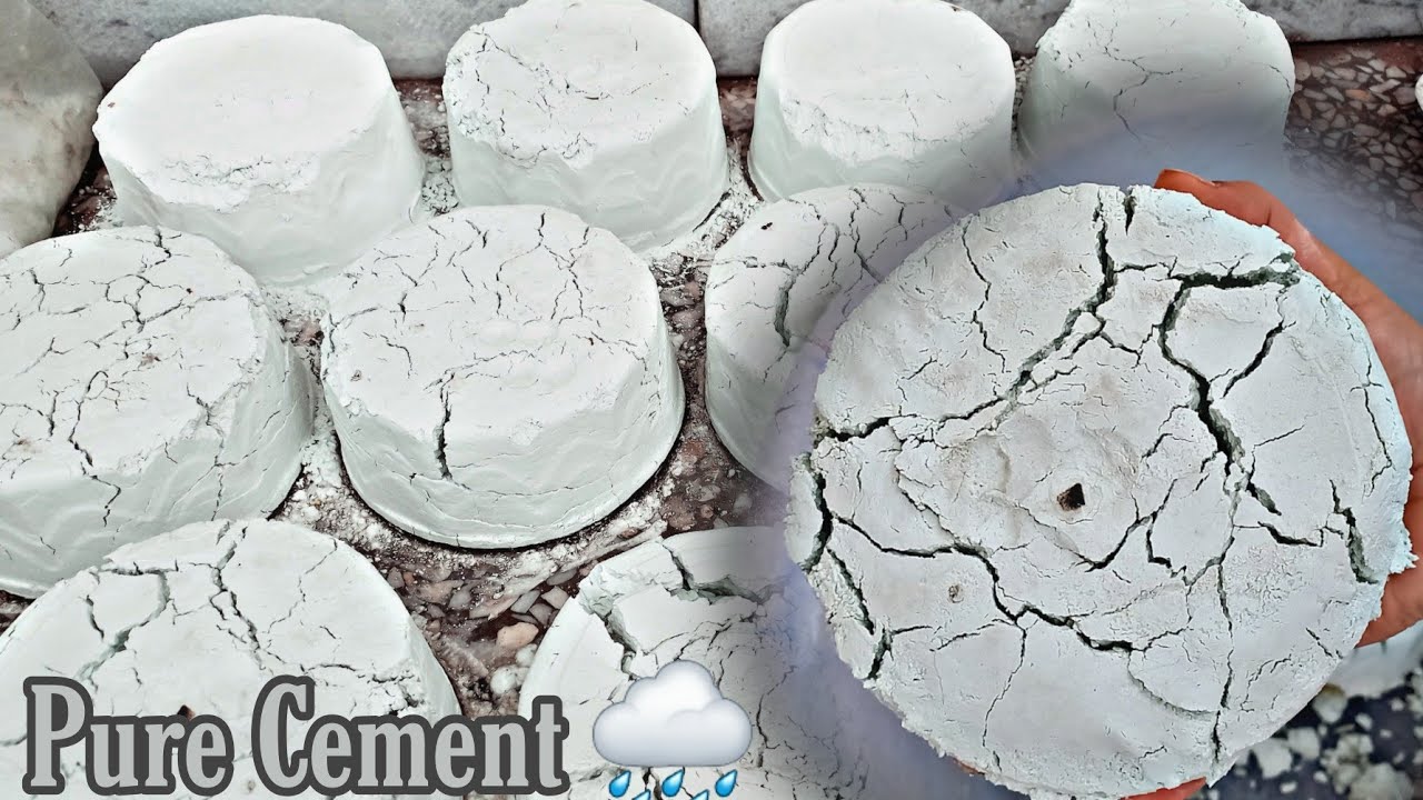 Pure cement asmr | 🌧 damp cement cakes crumbling | 2nd day of Eid - YouTube