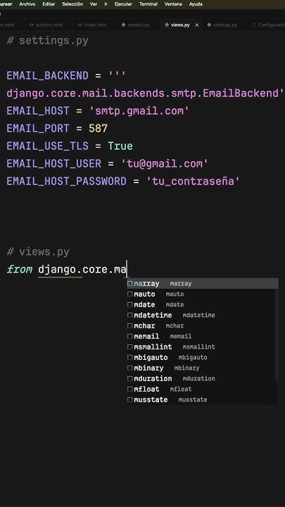 📧 ¡Envía Emails con Django en 1 Minuto! #python #django #tutorial #developer - YouTube