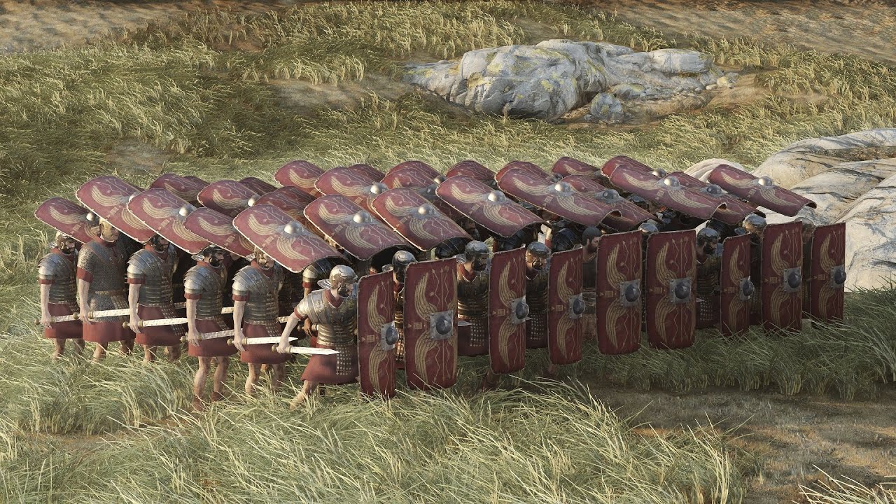 Roman Testudo Formation vs 100 Archers - YouTube