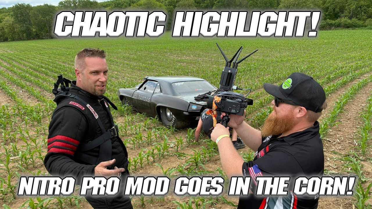 Nitro Pro Mod Goes In The Corn! Nitro Chaos | Eddyville Raceway | Drag ...
