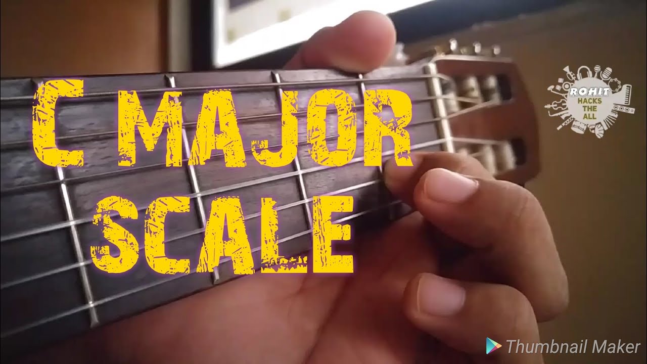 C major scale (1st position) on guitar - YouTube
