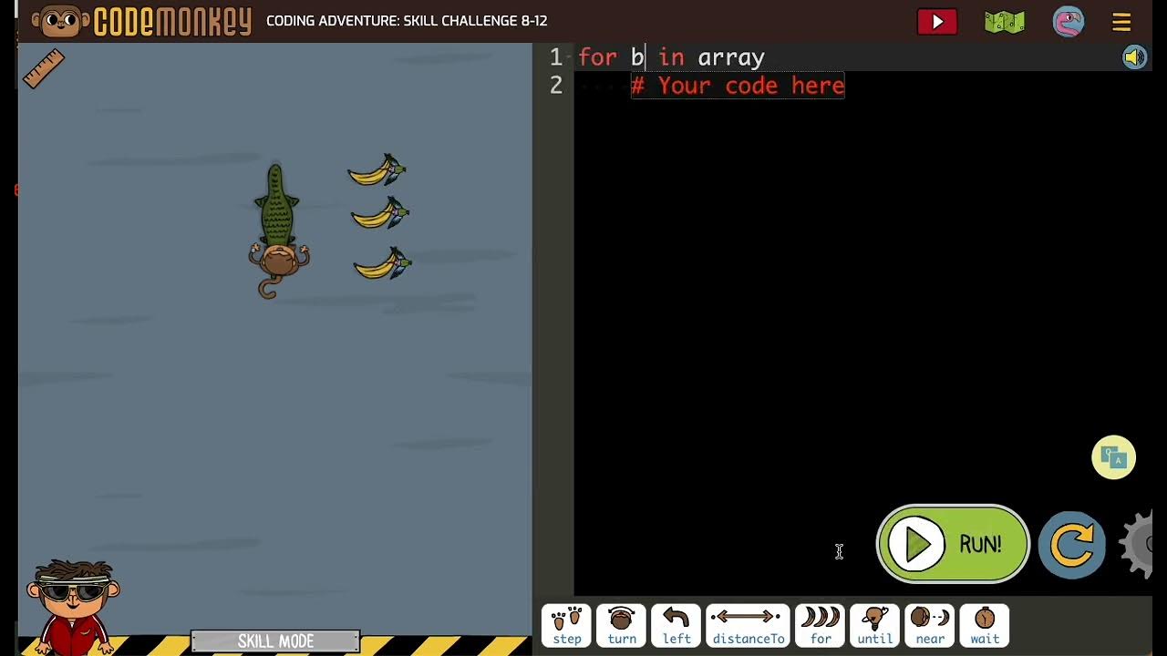 CodeMonkey Skill Mode 8-12 - YouTube