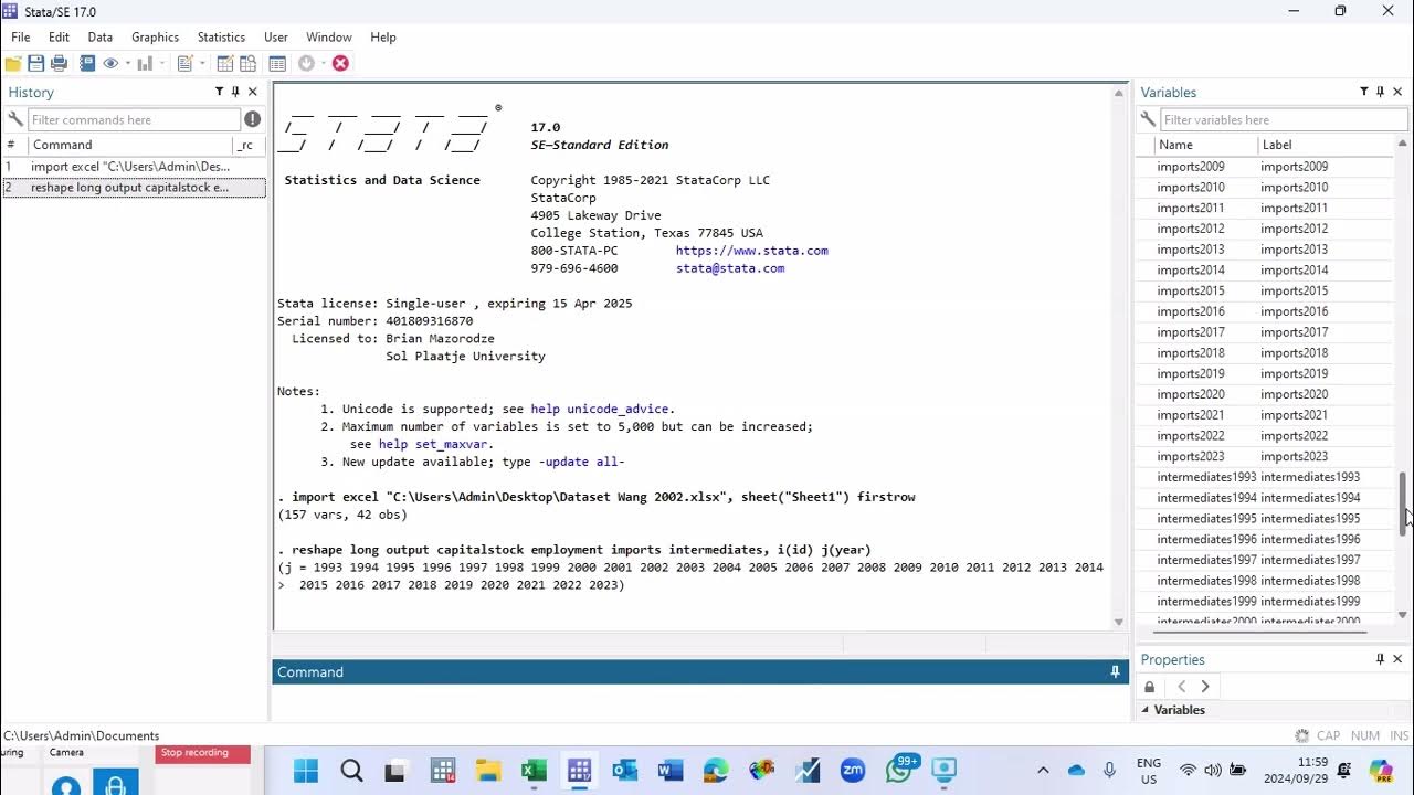 Panel Stochastic Frontier Model With Endogeneity in Stata - YouTube