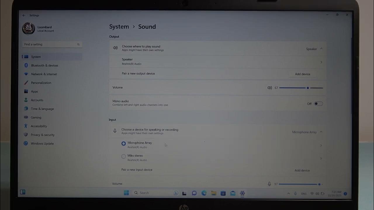 How To Change Audio Input Device & Microphone On HP 250 G8 - YouTube