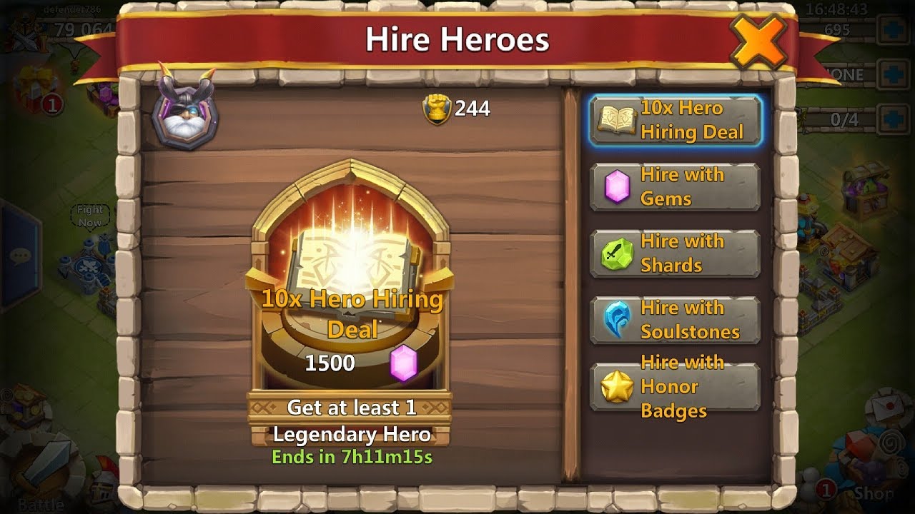 Castle Clash New Event: 10x Hero Hiring Deal - YouTube