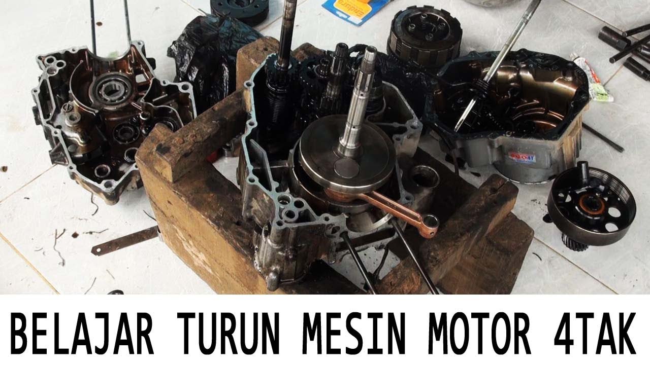 CARA RAKIT MESIN MOTOR 4 TAK - YouTube