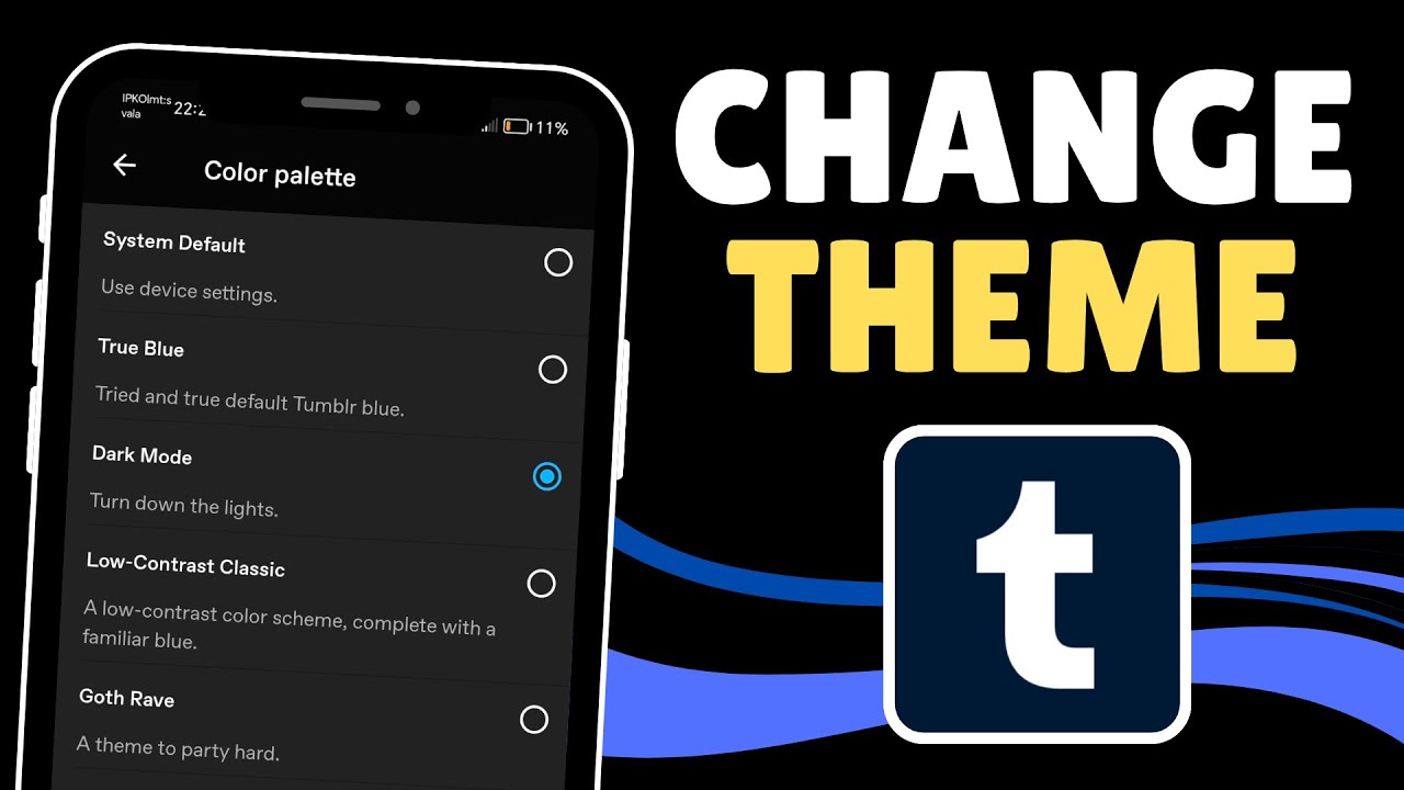 How to Change Theme on Tumblr (Light Mode, Dark Mode, and More) - YouTube