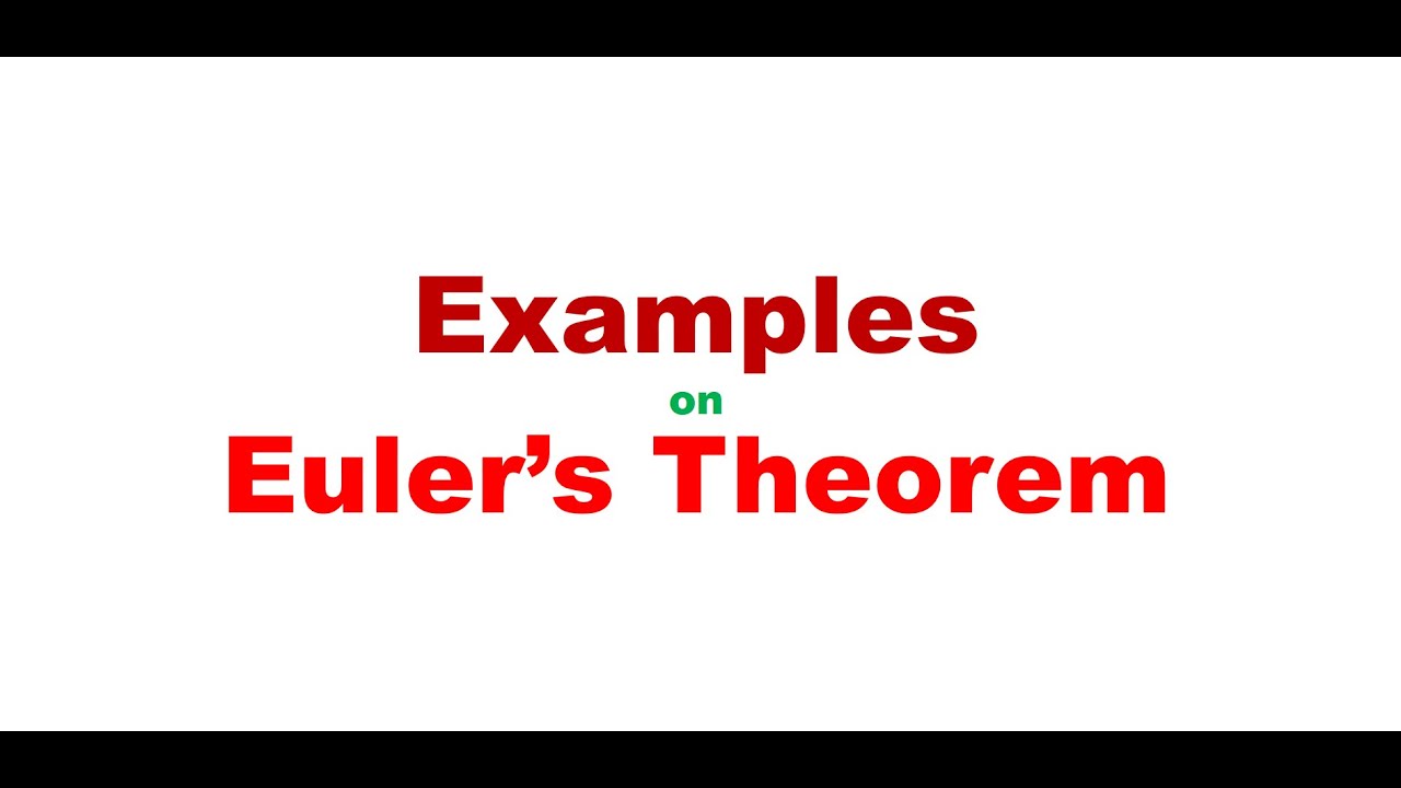 Examples on Euler's Theorem | Derivative of composite function - YouTube