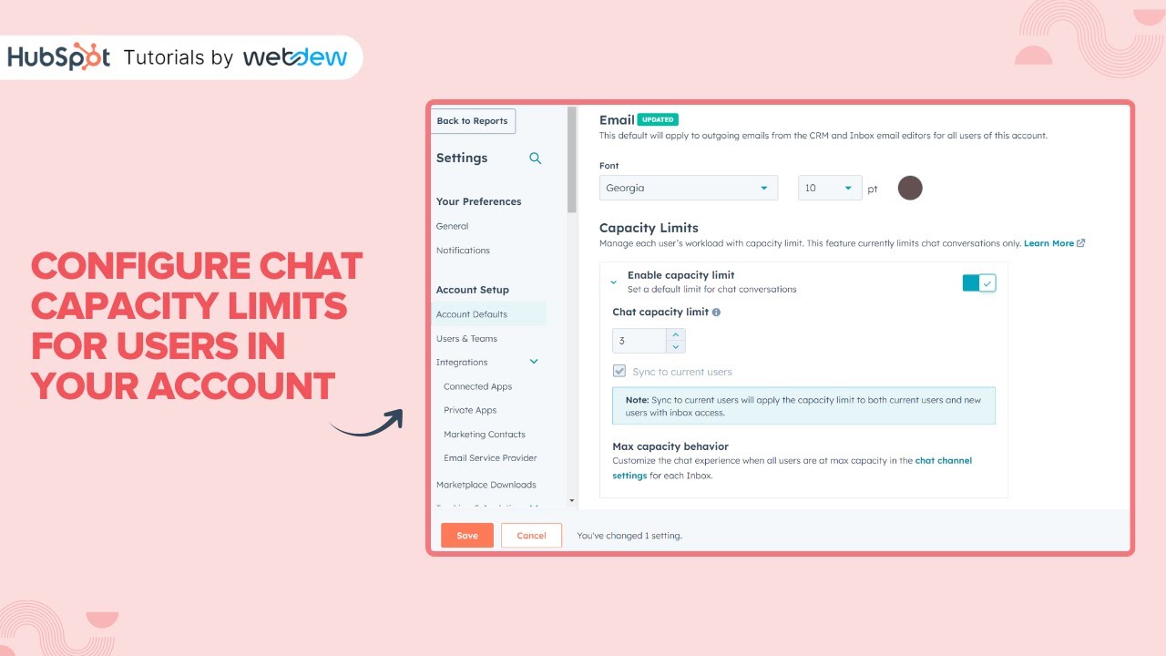 How to configure chat capacity limits for users in your account - YouTube