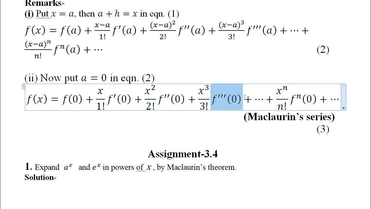Expansion of Functions Lecture 1 - YouTube
