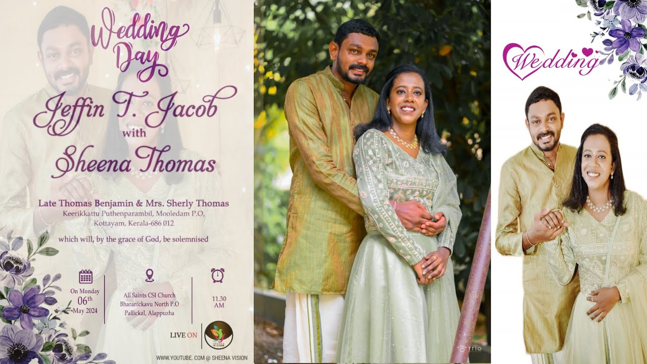 Wedding Day Jeffin T. Jacob with Sheena Thomas - YouTube