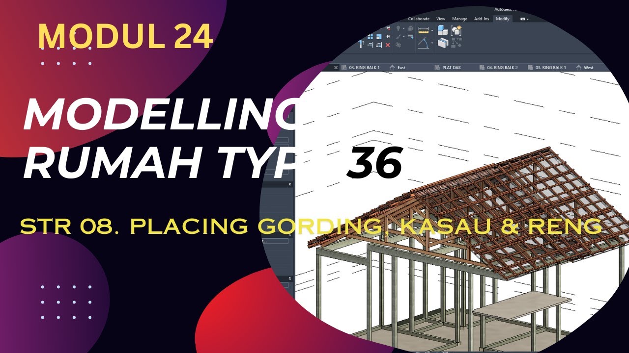 STR 05 8 Placing Gording, Usuk dan Reng - YouTube