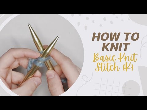 Learn to Knit: How to do a Basic Knit Stitch (K) - YouTube