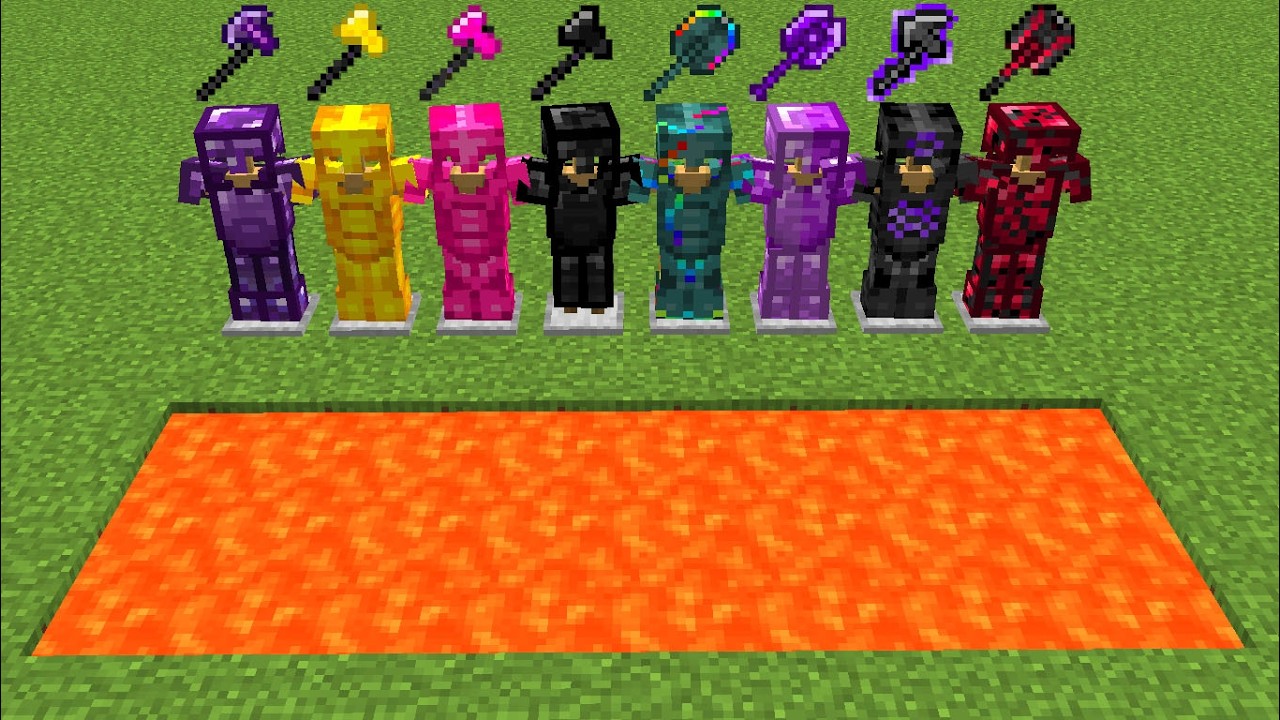 which armor is strongest vs lava? - YouTube