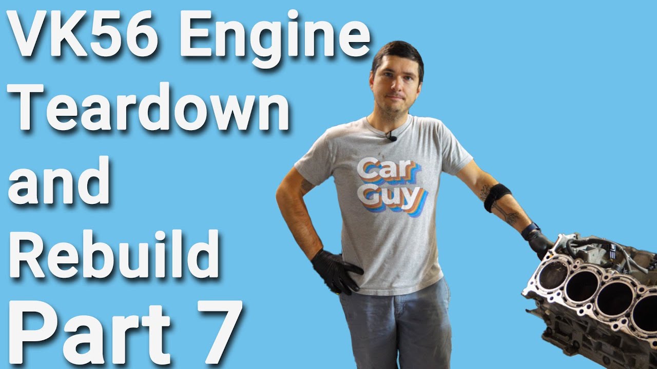 VK56 Engine Rebuild Part 7 (tearing down the block. Pistons, Rods, Main ...