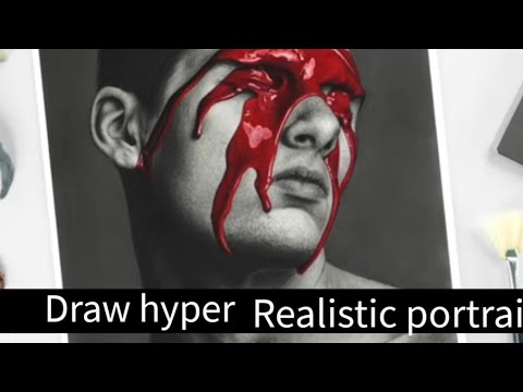 hyper realistic portrait drawing 😱😱 and pencil drawing - YouTube