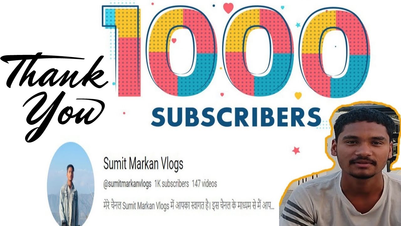 Big Thank You For 1000 Subscribers YouTube Family || 0 to 1000 ...
