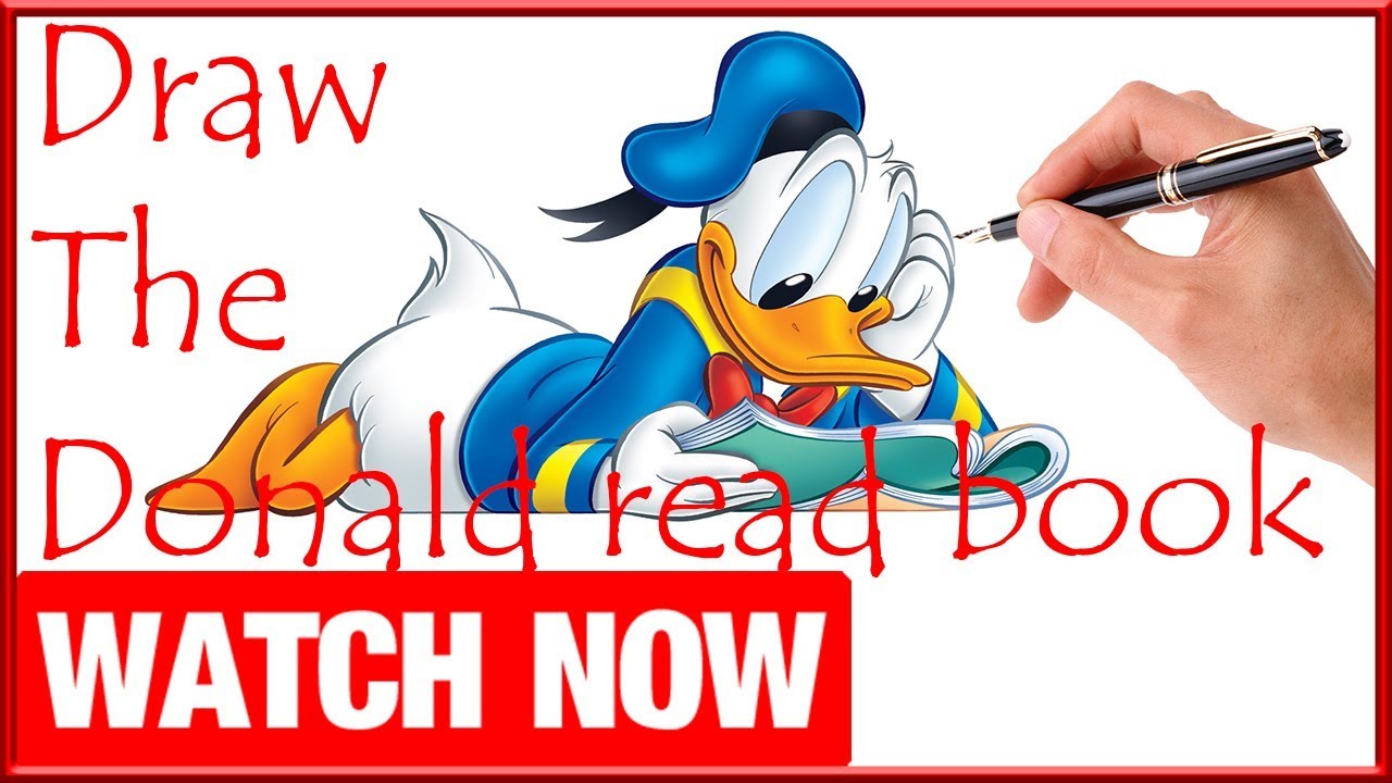 How To Draw The Donald duck read book - Learn To Draw - Art Space - YouTube