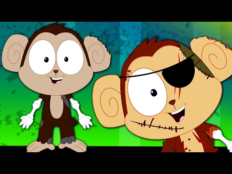 Five Little Monkeys | Scary Halloween Nursery Rhymes For Kids