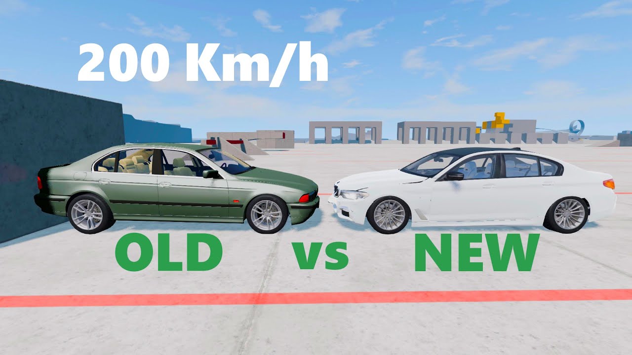 NEW BMW M5 vs OLD BMW M5! 200 KM/H CRASH TEST! - BeamNG.drive - YouTube