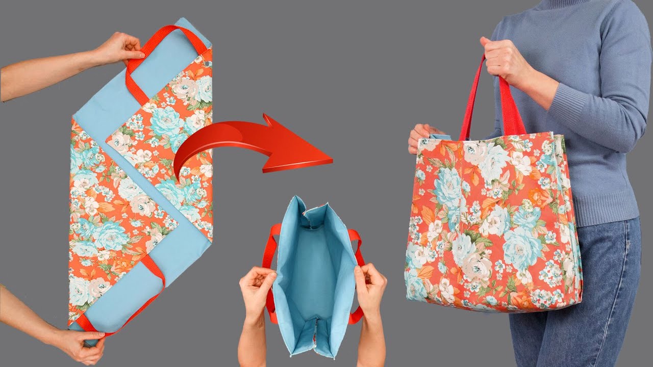 You will be surprised how easily you can sew this tote bag! - YouTube