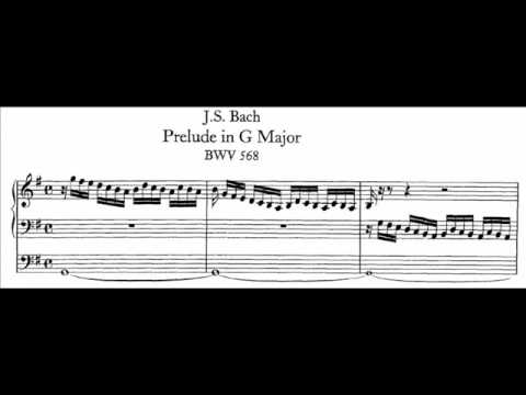 J.S. Bach - BWV 568 - Praeludium G-dur / G major - YouTube