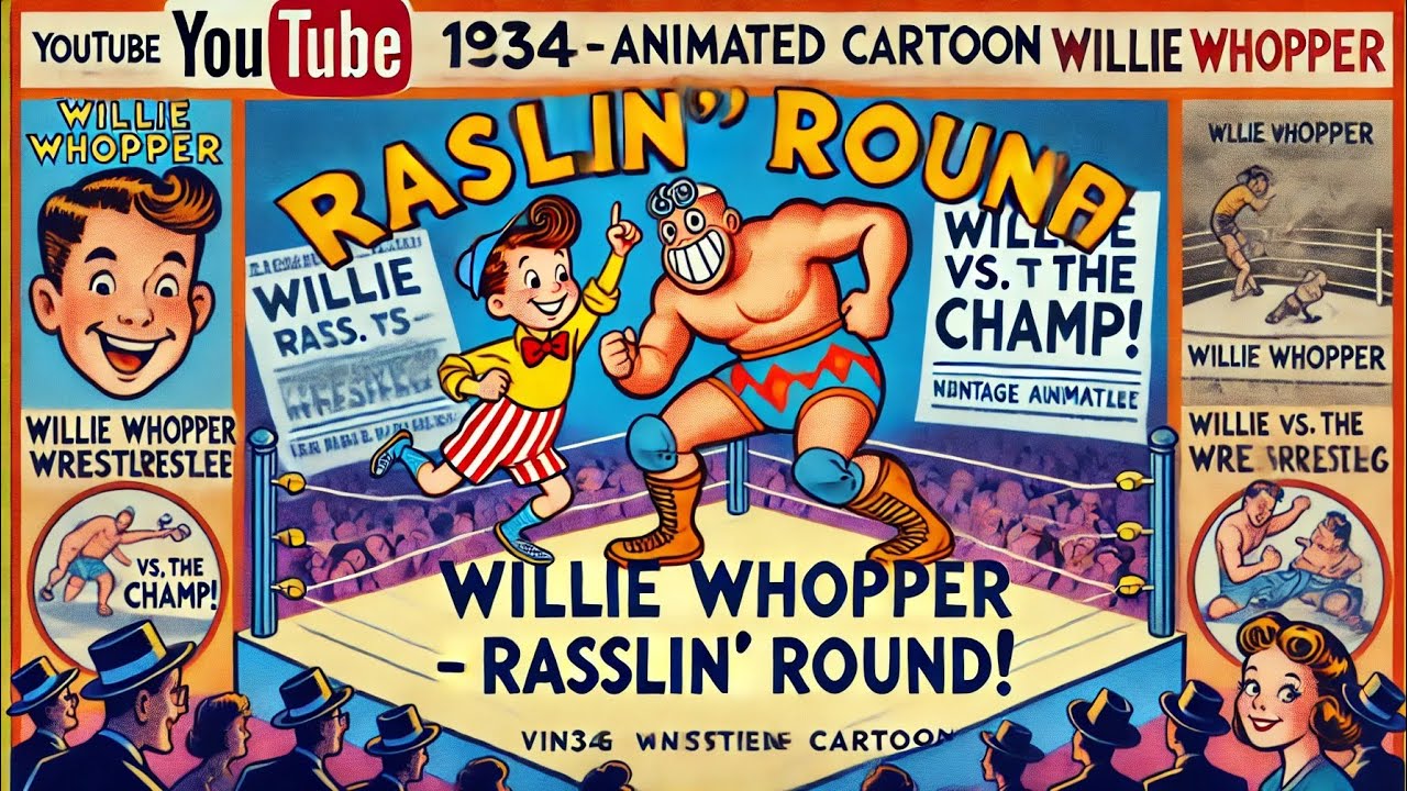 Willie Whopper - Rasslin' Round (1934) | Classic Cartoon Adventure ...