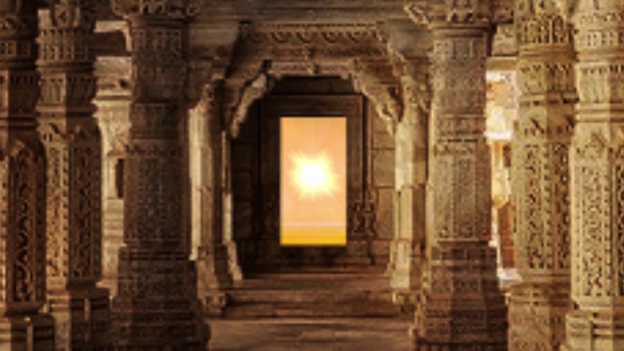 temple motion background with pillers | vfx footage Amazing sunrise at ...