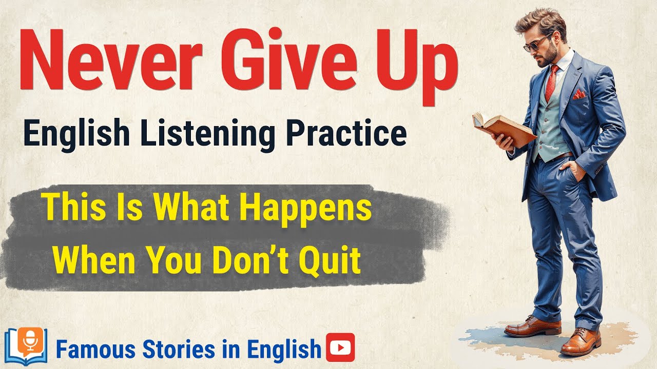 Never Give Up || Learn English Through Motivation 🔥 || Graded Reader ...