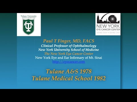 Paul T Finger, MD- Annual Ophthalmic Oncology Lectureship - YouTube