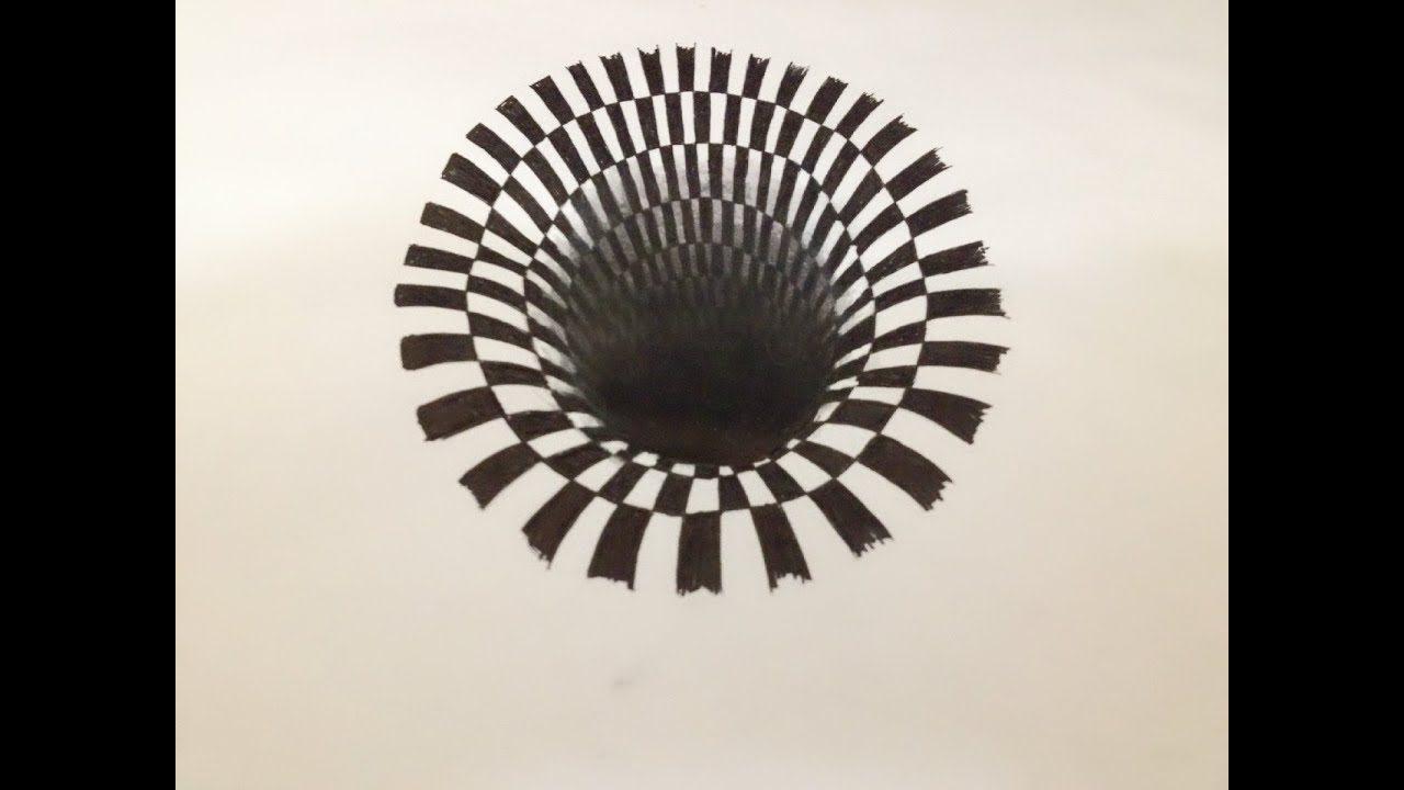 Drawing A Hole Anamorphic Illusion Youtube