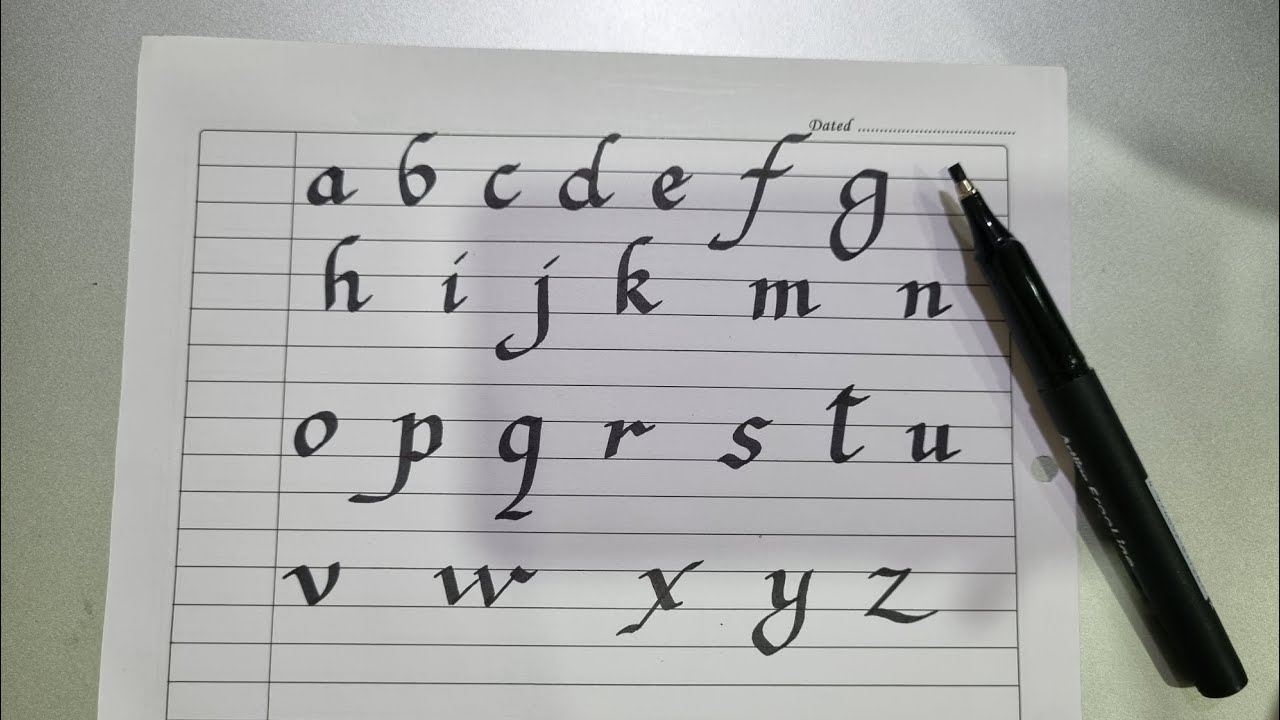 Chancery cursive | Hand lettering style | Easy Calligraphy | abcd ideas ...