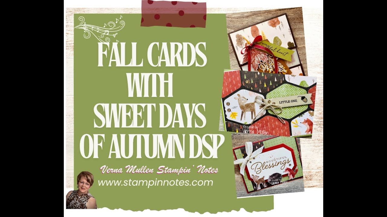 Fall Cards With Sweet Days of Autumn DSP - YouTube