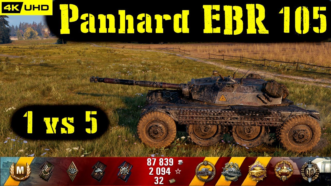 World of Tanks Panhard EBR 105 Replay - 10 Kills 5.2K DMG(Patch 1.6.1 ...
