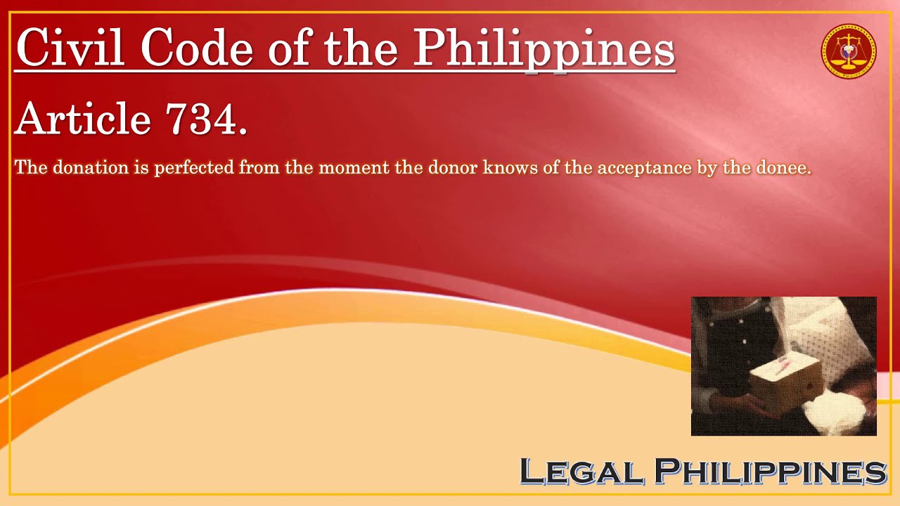 What Is The Moment At Which A Donation Is Perfected? | Civil Code ...