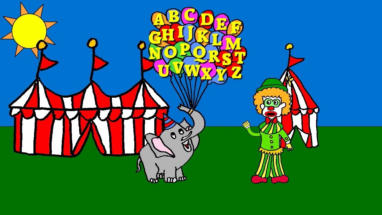 Alphabet with Clarence Clown - Circus Theme Music - YouTube
