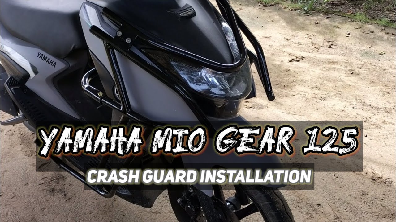 How to install a crash guard on Yamaha mio gear 125? - YouTube