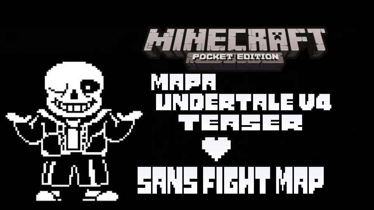 Minecraft PE 1.1 Undertale v4 teaser+Sans Fight map - YouTube