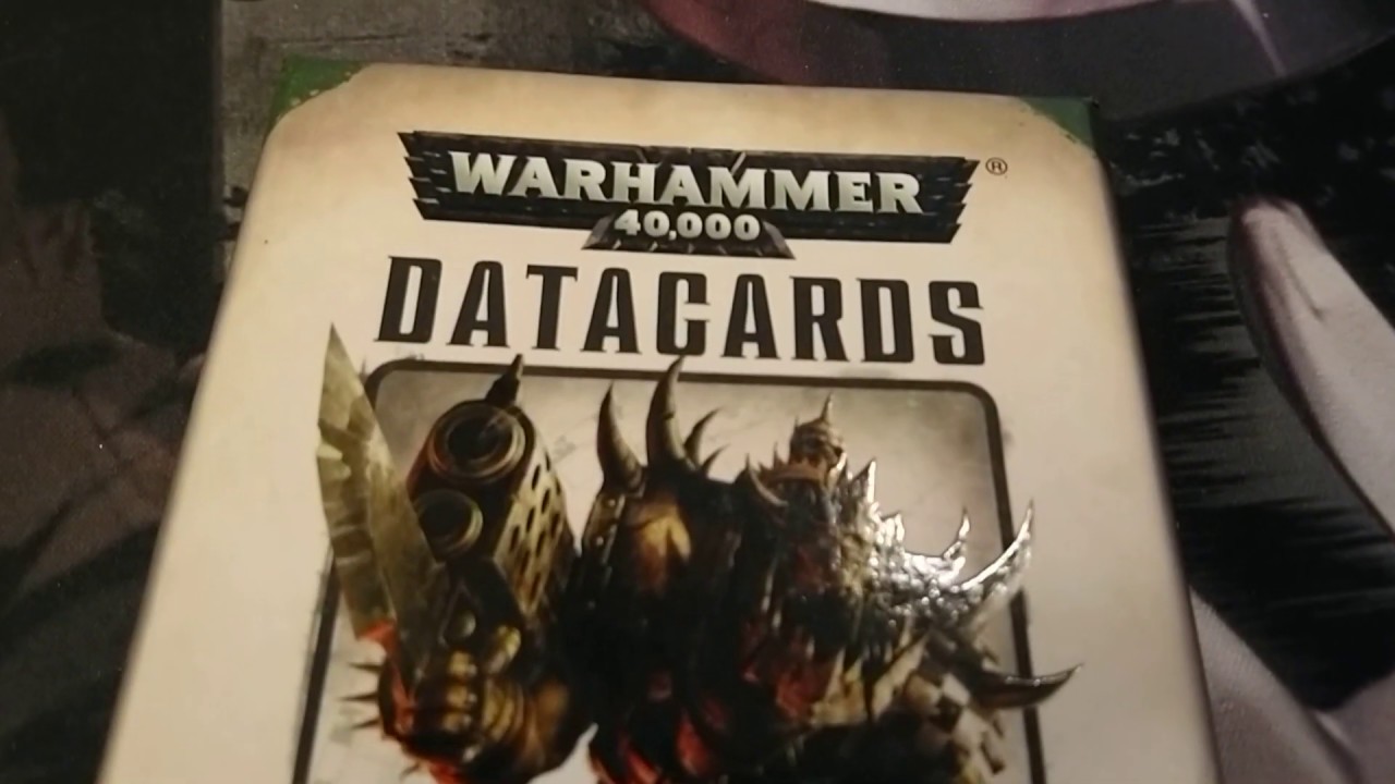 Box opening of warhammer 40k Data cards orks - YouTube