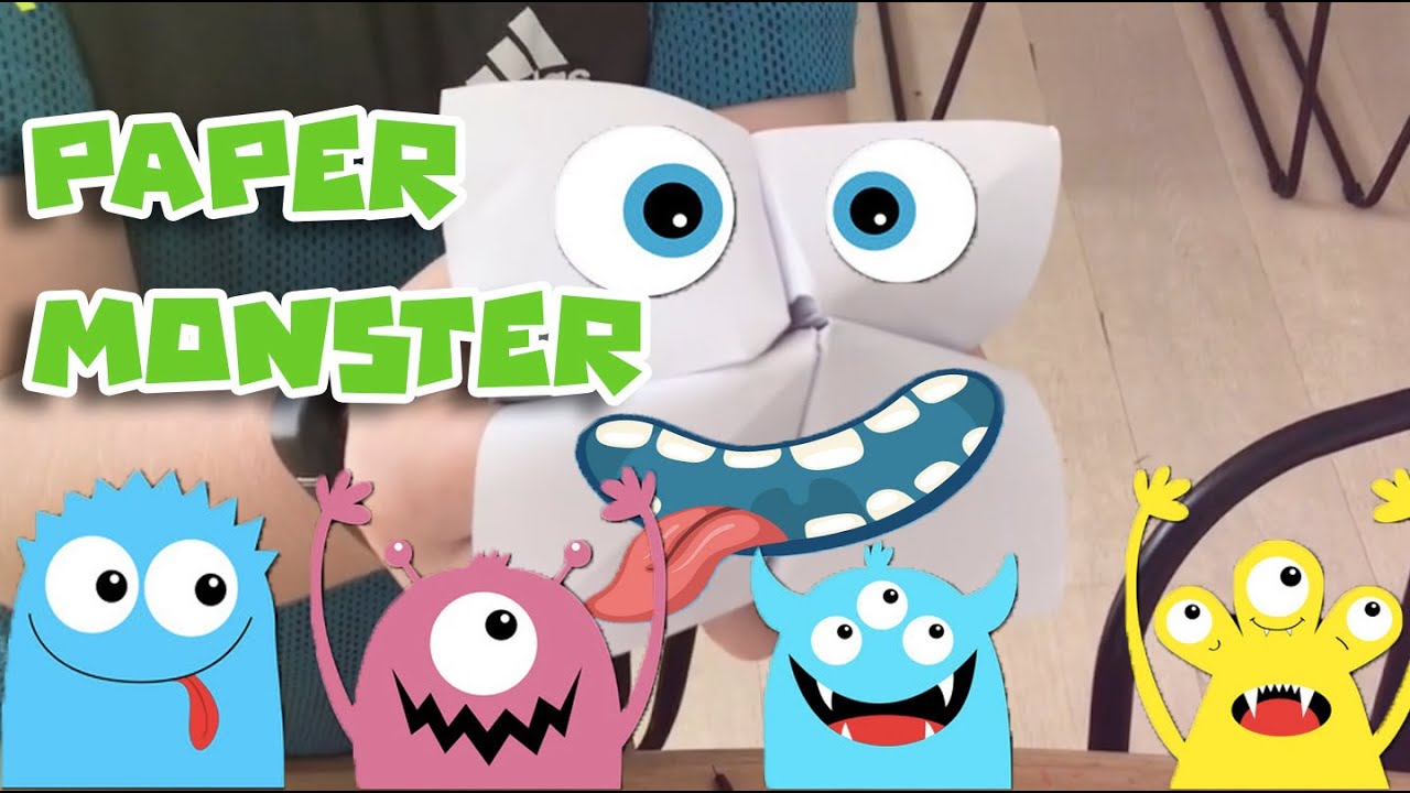How to make a paper monster | Easy DIY paper craft for kids | Halloween ...