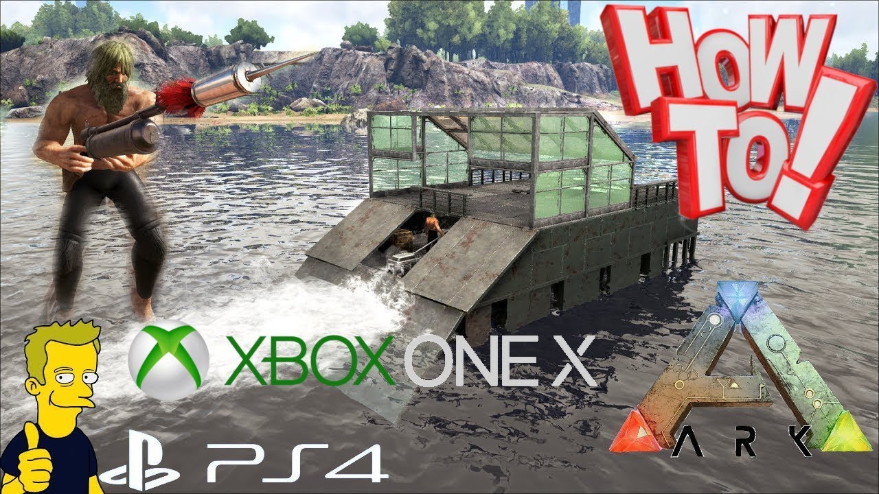 HOW TO ARK: Survival Evolved BUILD A VANILLA MOTORBOAT -XBOX ONE - PS4 ...