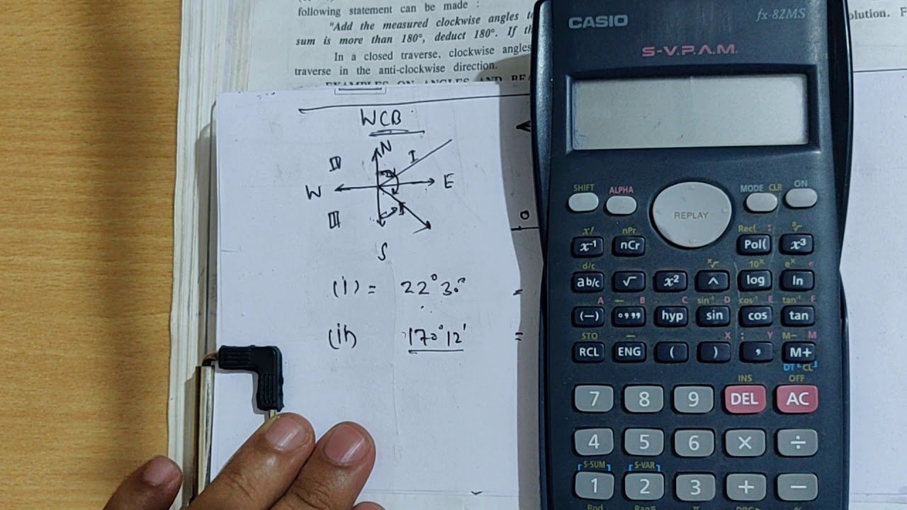 #Surveying II # Conversion between whole circle bearing and Quadrantal ...
