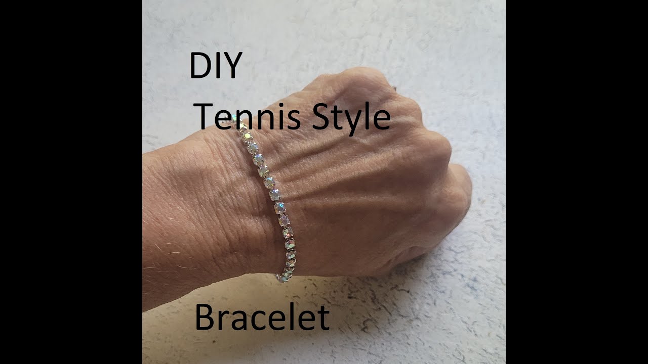 DIY Tennis Style Bracelet - YouTube