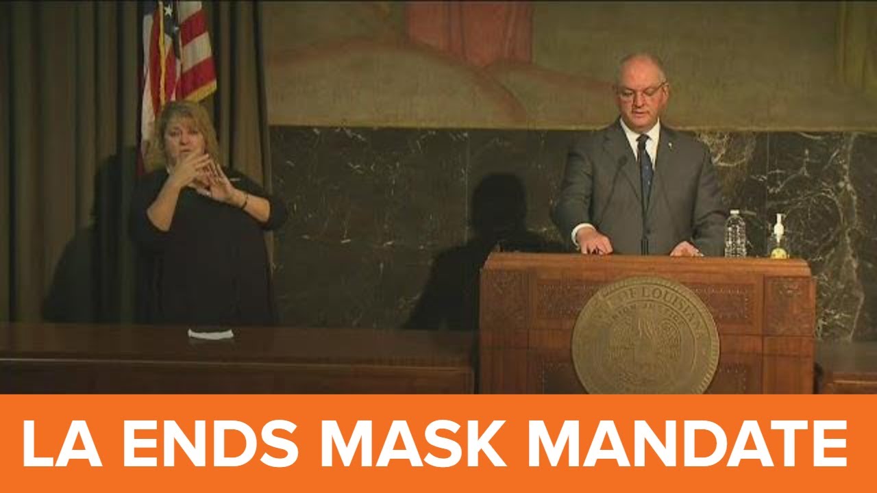 Governor Edwards ends Louisiana mask mandate with some exceptions - YouTube